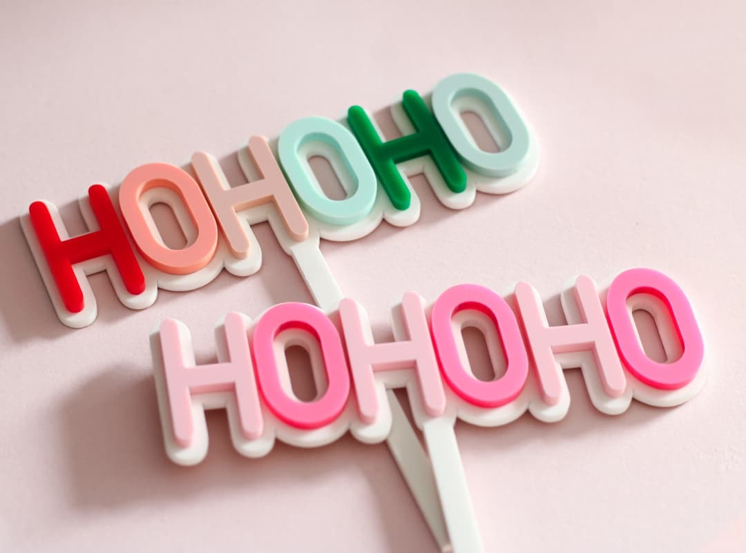 HOHOHO Acrylic Cake Topper - Etsy