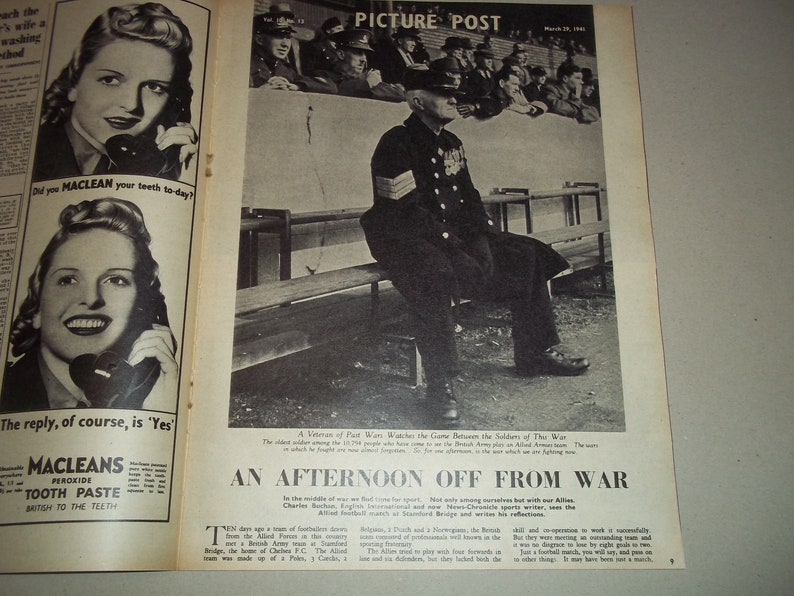Picture Post Magazine March 29 1941 Shipping , Allied Match Stamford ...