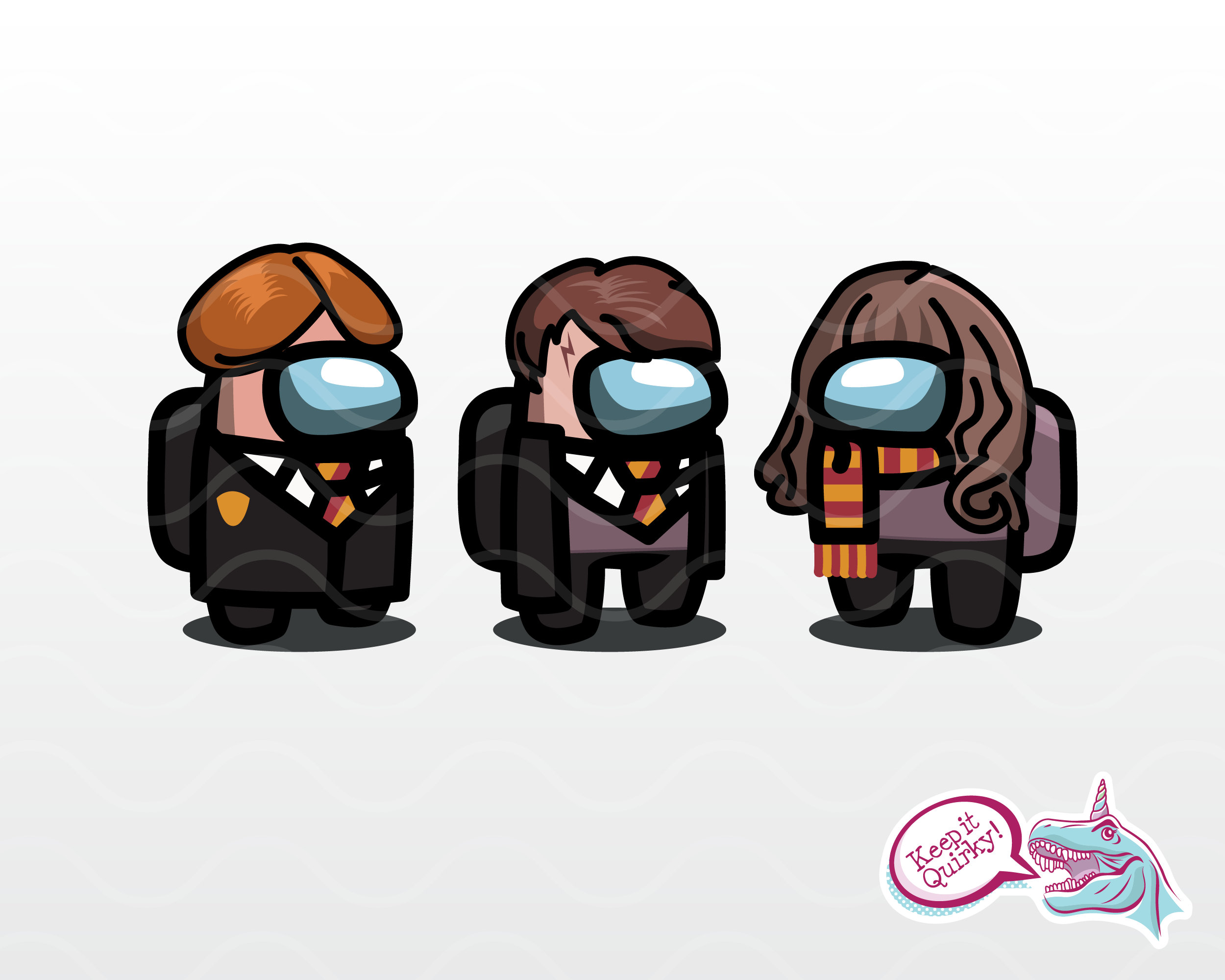 Harry Potter Among Us Characters Harry Ron Hermione eps | Etsy