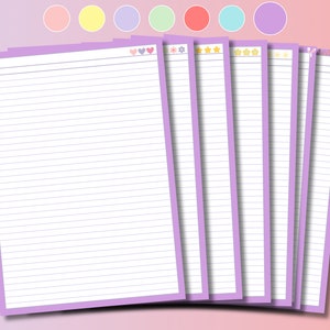 Notebook Paper Digital Download - School Paper - Lined Paper PDF ...