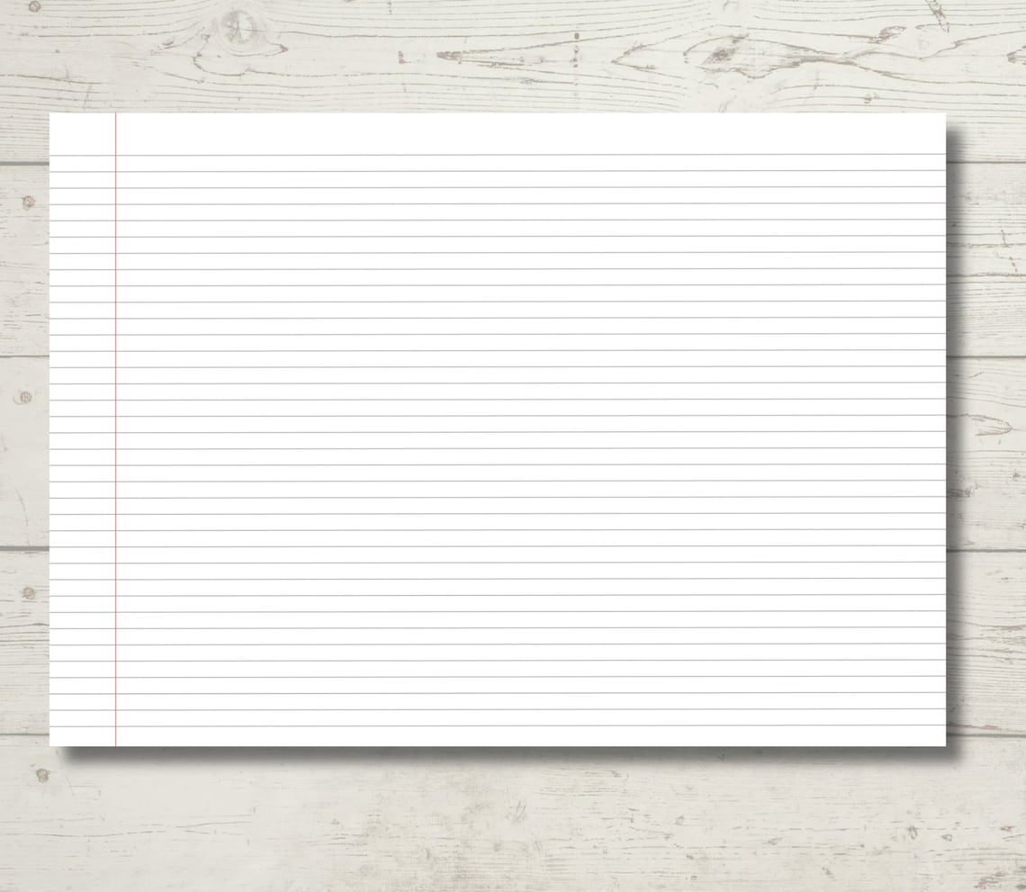 Horizontal Notebook Paper Digital Download, School Paper, Lined Paper ...