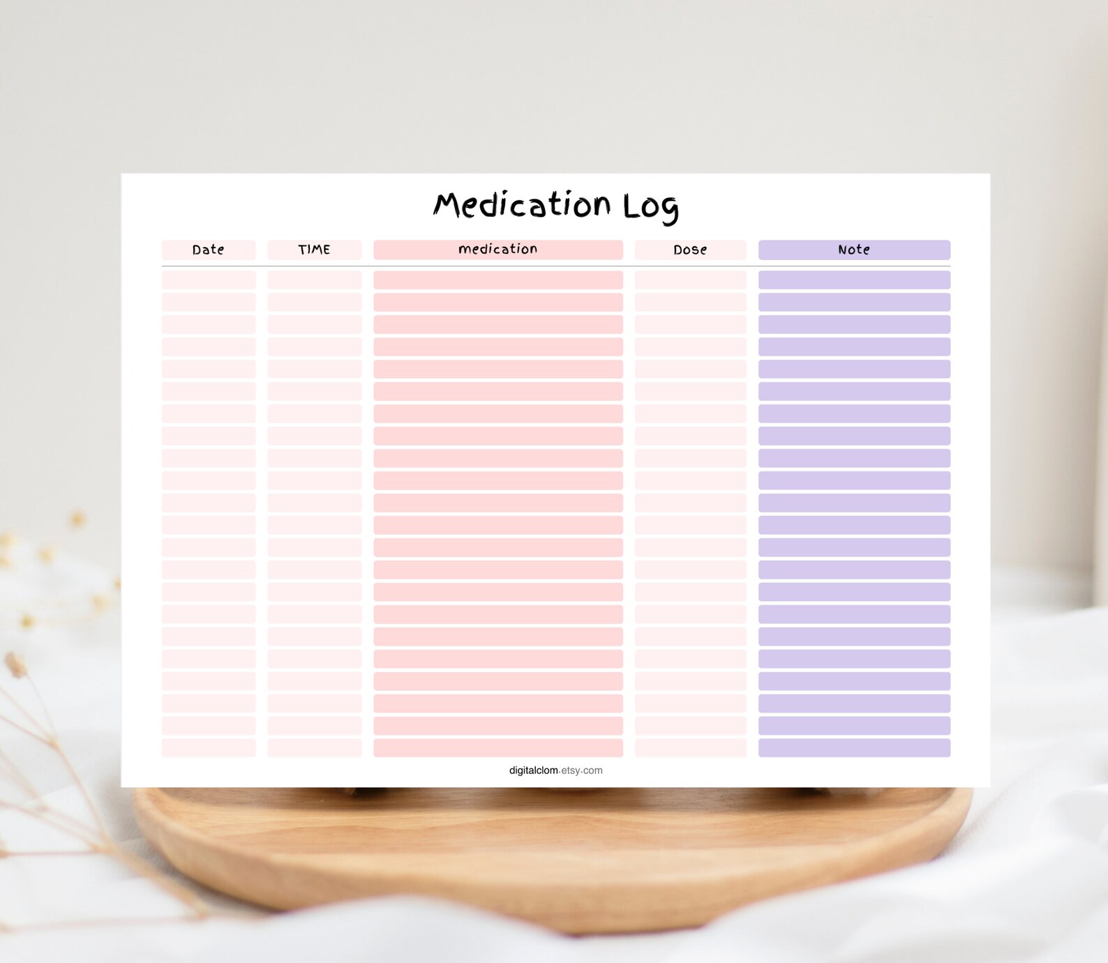 Medication Tracker, Printable Easy Medicine Chart, Weekly Medication ...