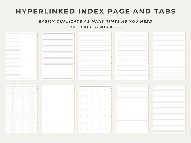 Student Notebook, Digital Notebook Hyperlinks, Goodnotes Notebook ...