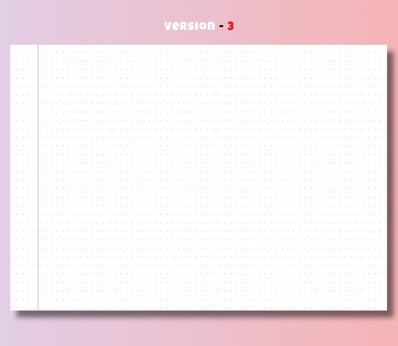 Horizontal Notebook Paper Digital Download, School Paper, Horizontal ...