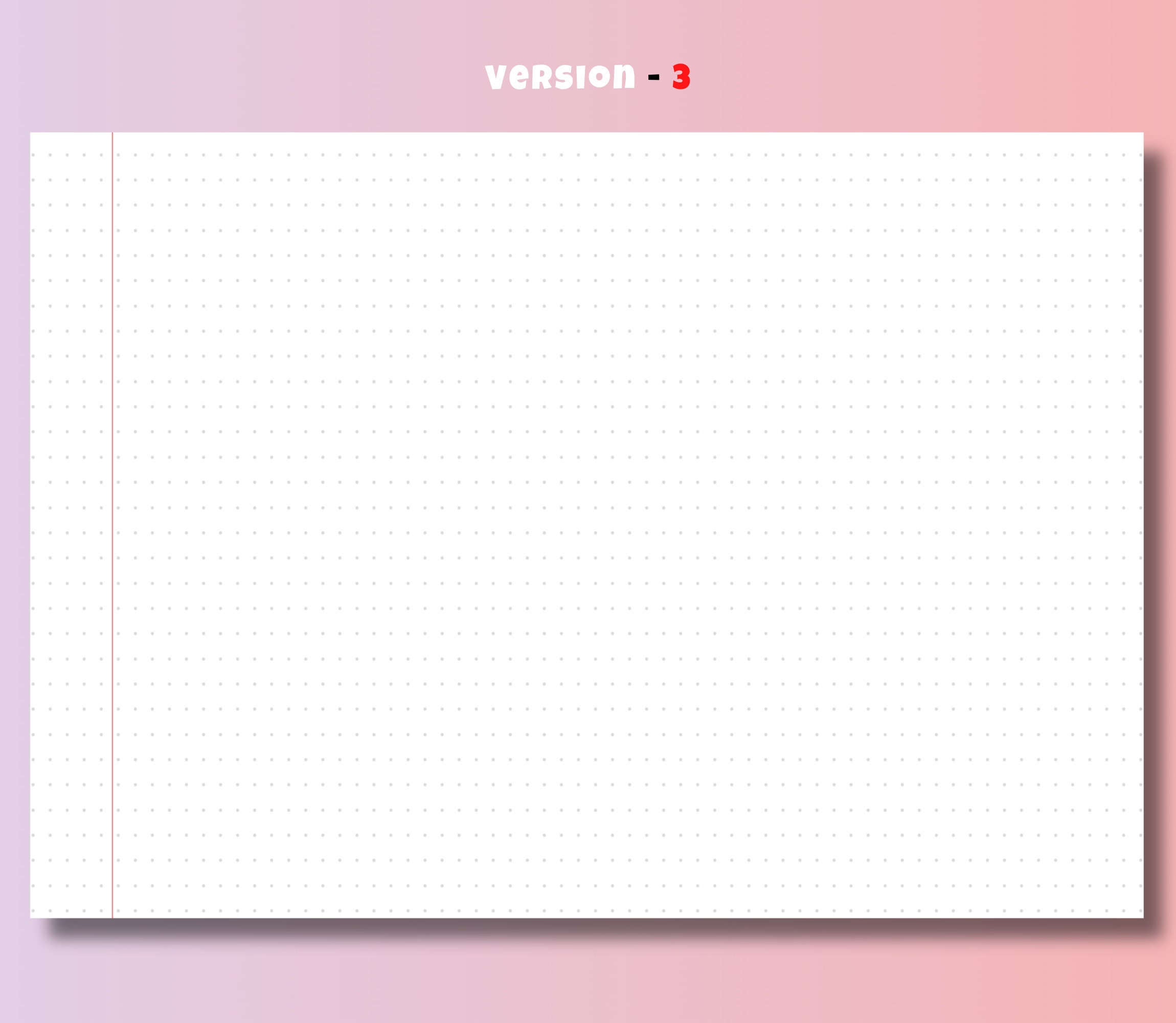 Horizontal Notebook Paper Digital Download, School Paper, Horizontal ...