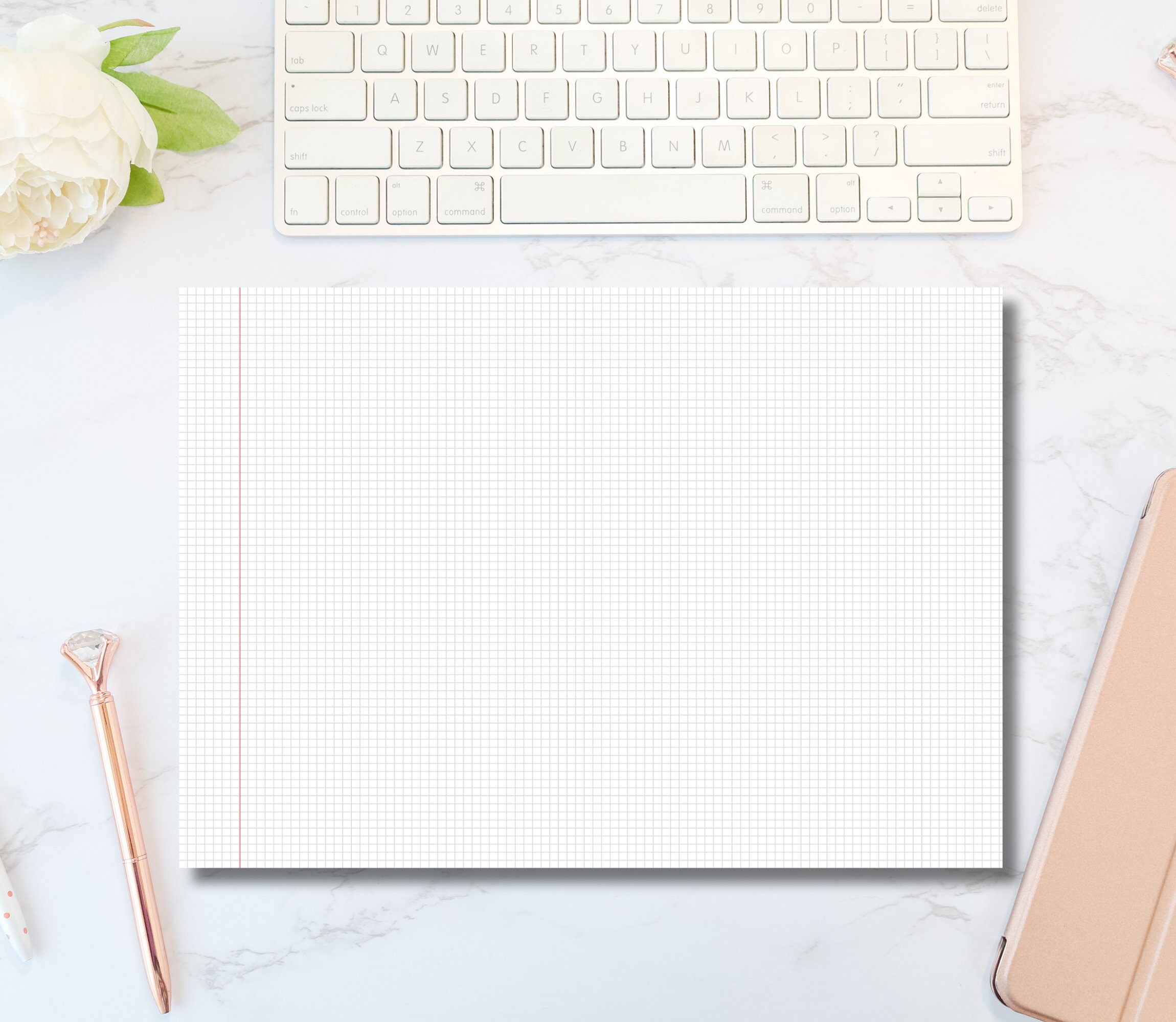 Horizontal Notebook Paper Digital Download, School Paper, Horizontal ...