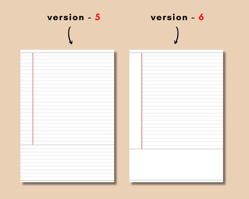 Notebook Paper Digital Download, School Paper, Lined Paper PDF ...