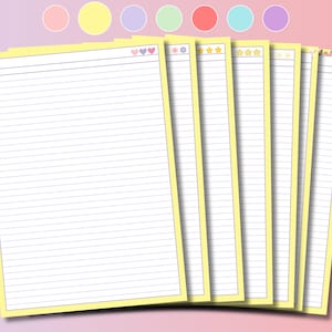 Notebook Paper Digital Download - School Paper - Lined Paper PDF ...