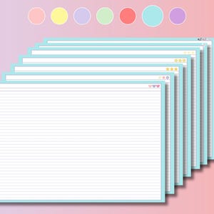 Horizontal Notebook Paper Digital Download School Paper Lined Paper PDF ...