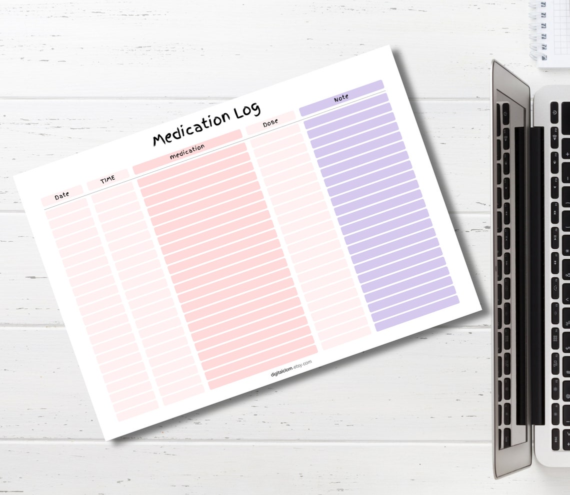 Medication Tracker, Printable Easy Medicine Chart, Weekly Medication ...