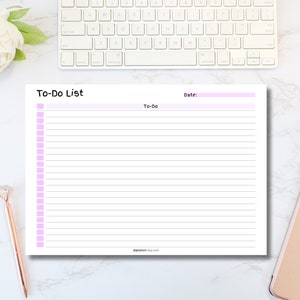 Printable To-do List: Horizontal Task List Template (PDF Download) - Etsy