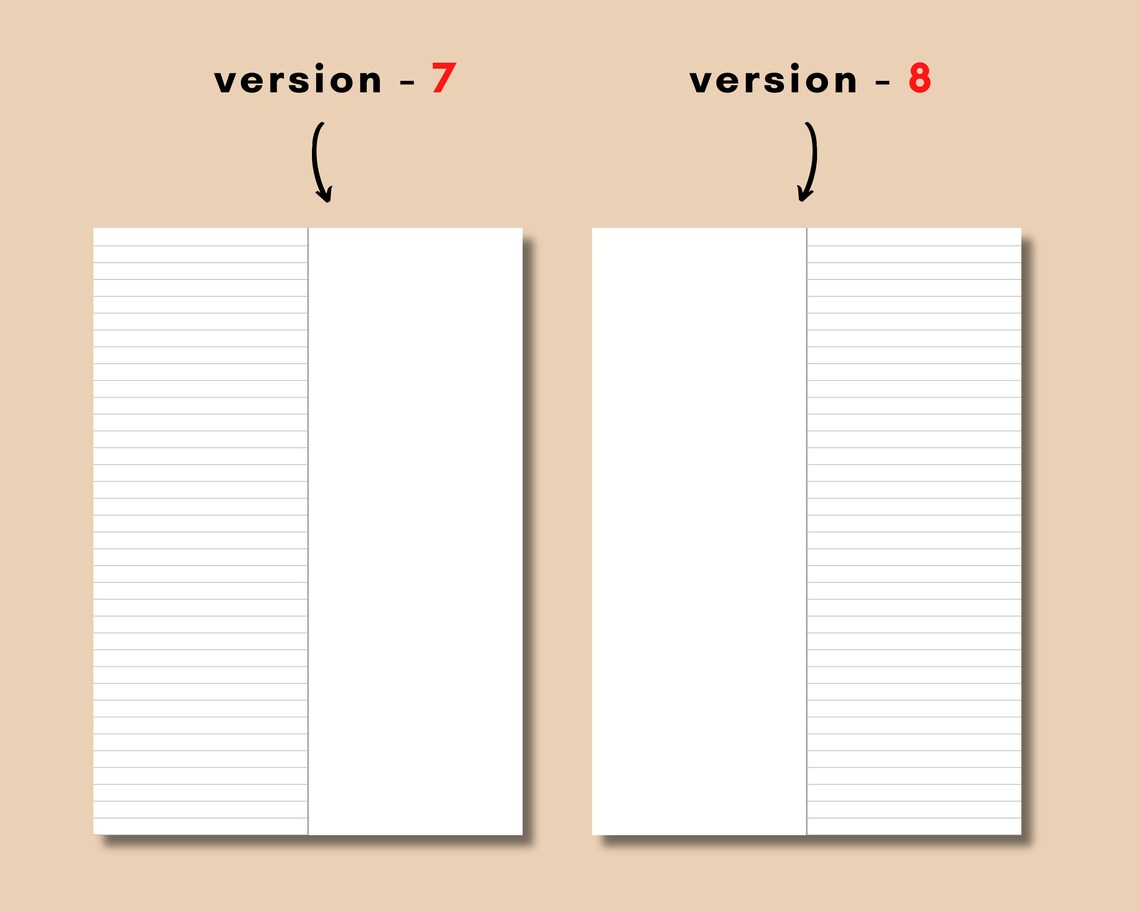 Printable Lined Notebook Paper: A4, A5, Letter Size (PDF Download) - Etsy