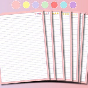 Notebook Paper Digital Download - School Paper - Lined Paper PDF ...