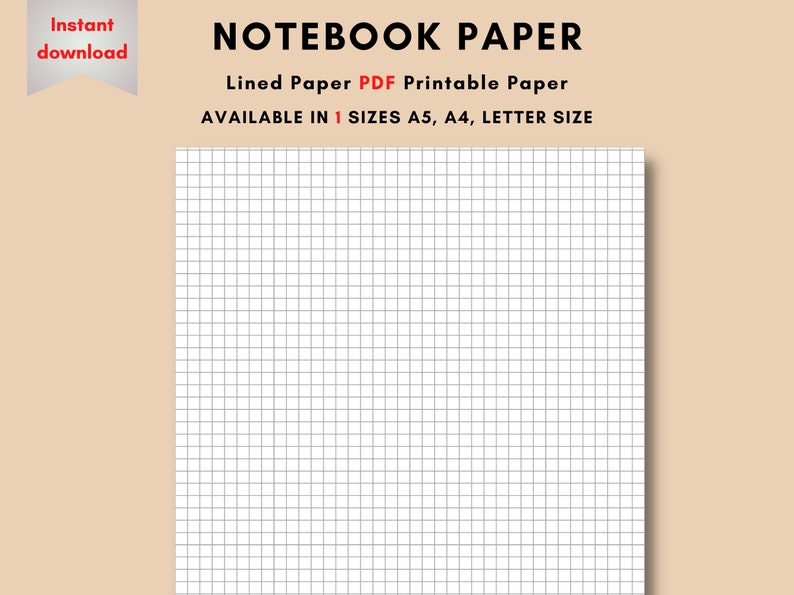 Grid Paper Printable: A4, A5, US Letter (digital Download) - Etsy