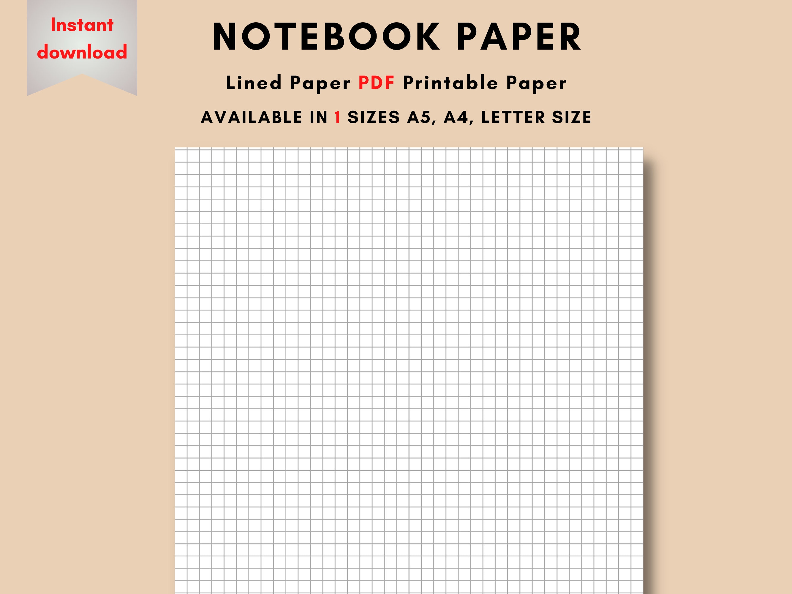 Grid Paper, Grid Paper Planner Printables, Grid Journal, Grid Digital ...