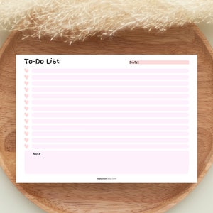 Horizontal Printable to Do List, to Do List Notepad, Printable Todo ...