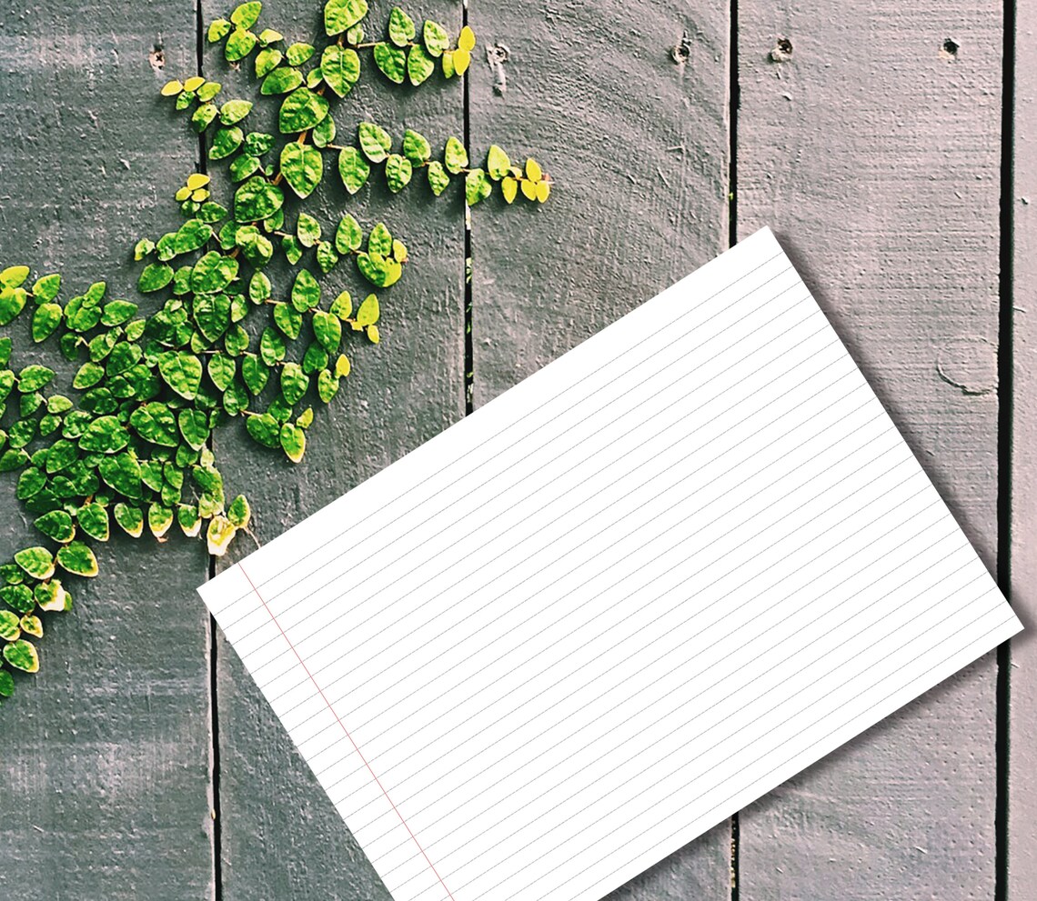 Horizontal Notebook Paper Digital Download, School Paper, Lined Paper ...