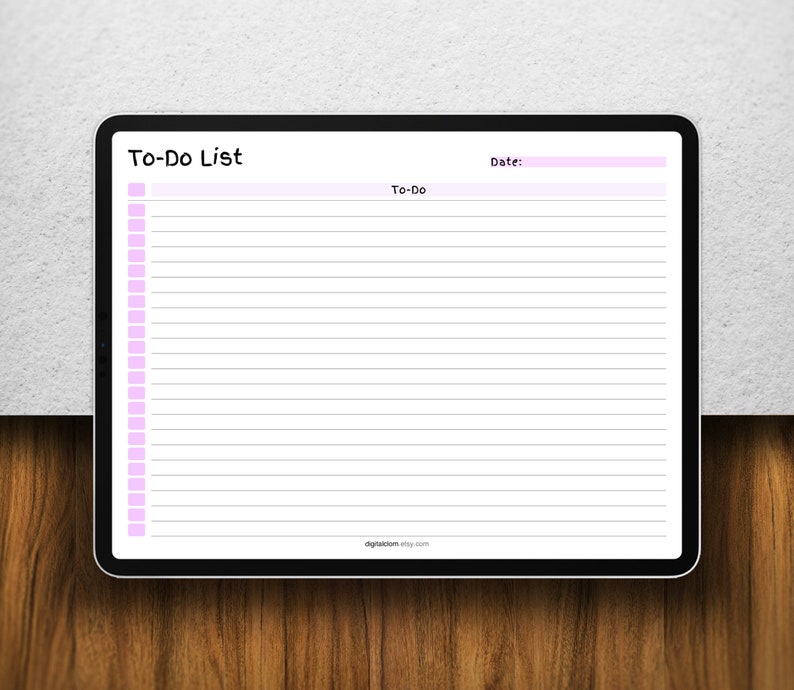 Printable To-do List: Horizontal Task List Template (PDF Download) - Etsy