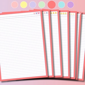 Notebook Paper Digital Download - School Paper - Lined Paper PDF ...