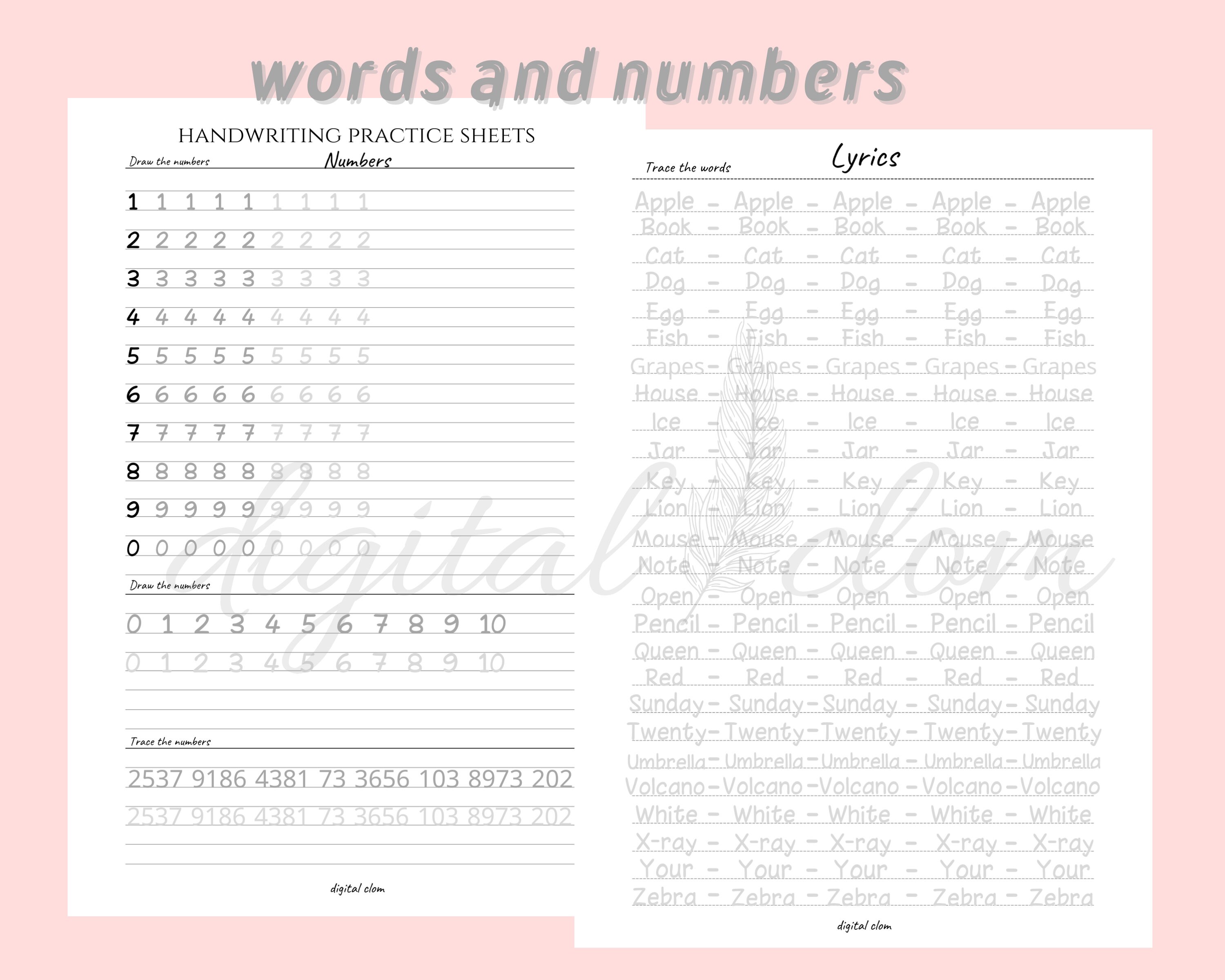 Printable Handwriting Worksheets–6 Pages | Handwriting Practice ...