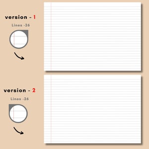 Horizontal Notebook Paper Digital Download, School Paper, Lined Paper ...