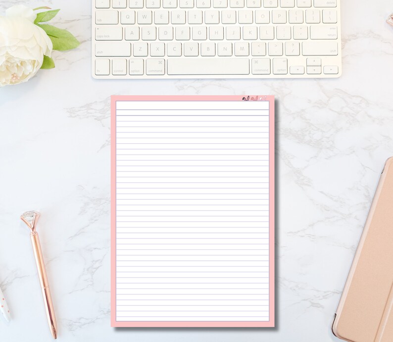 Notebook Paper Digital Download - School Paper - Lined Paper PDF ...