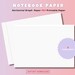 Horizontal Notebook Paper Digital Download, School Paper, Horizontal ...