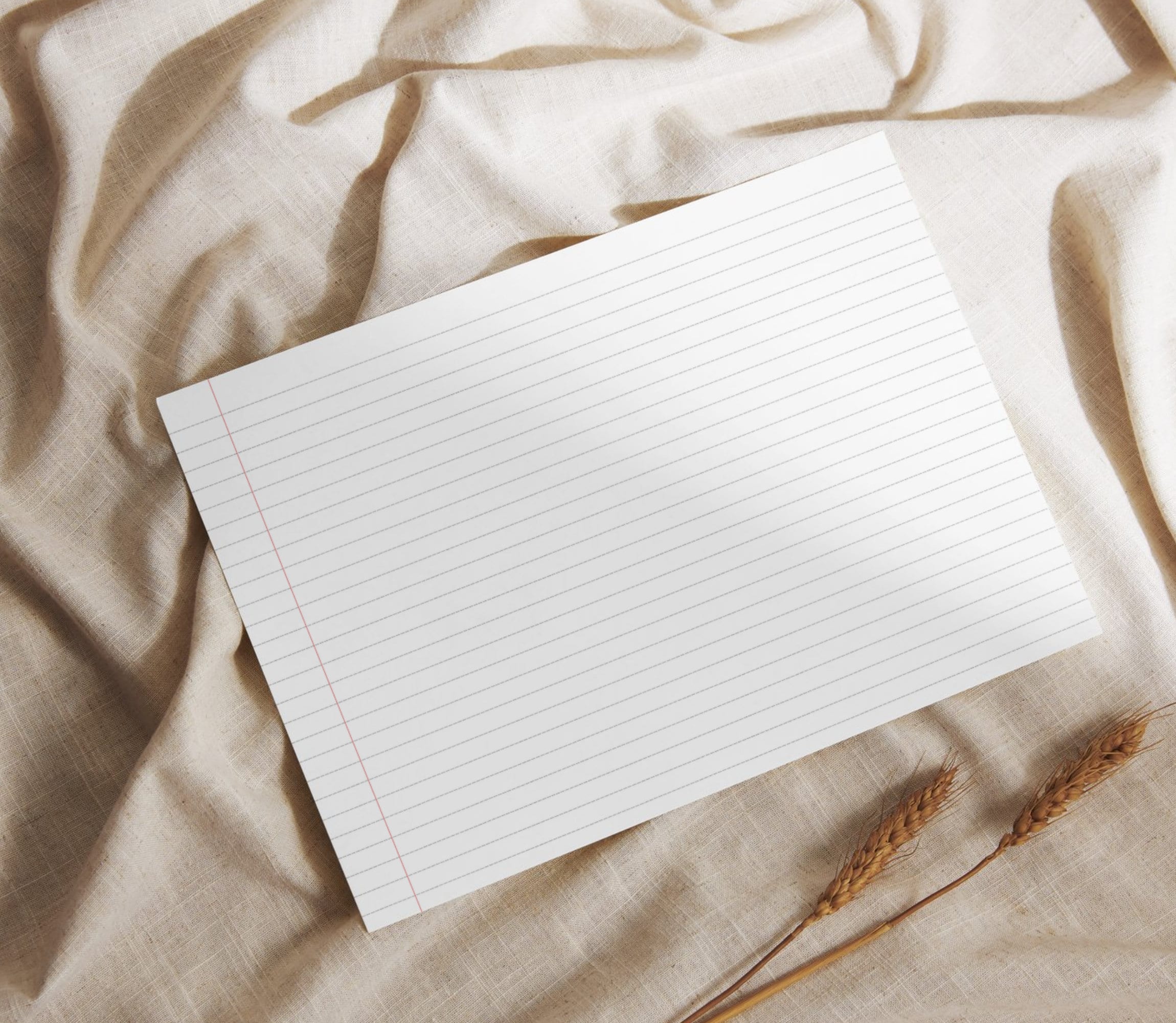 Horizontal Notebook Paper Digital Download, School Paper, Lined Paper ...