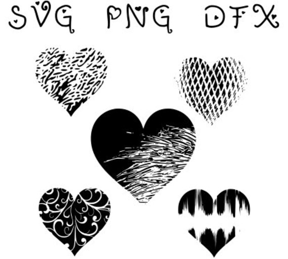 Decorative Hearts SVG SVG Hearts T-Shirts Love Fancy | Etsy