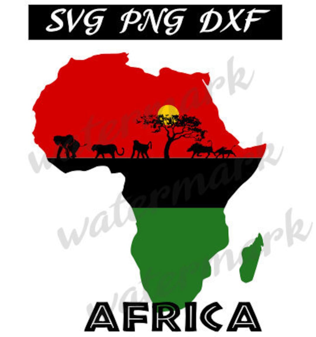 Africa Map SVG | Africa | Color Map | Animals | Safari | Africa ...