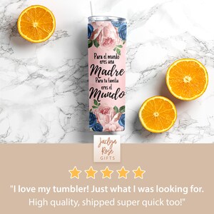 Madre Gift for Spanish Mom for Mothers Day Gift, Madre Tumbler, Regalo ...