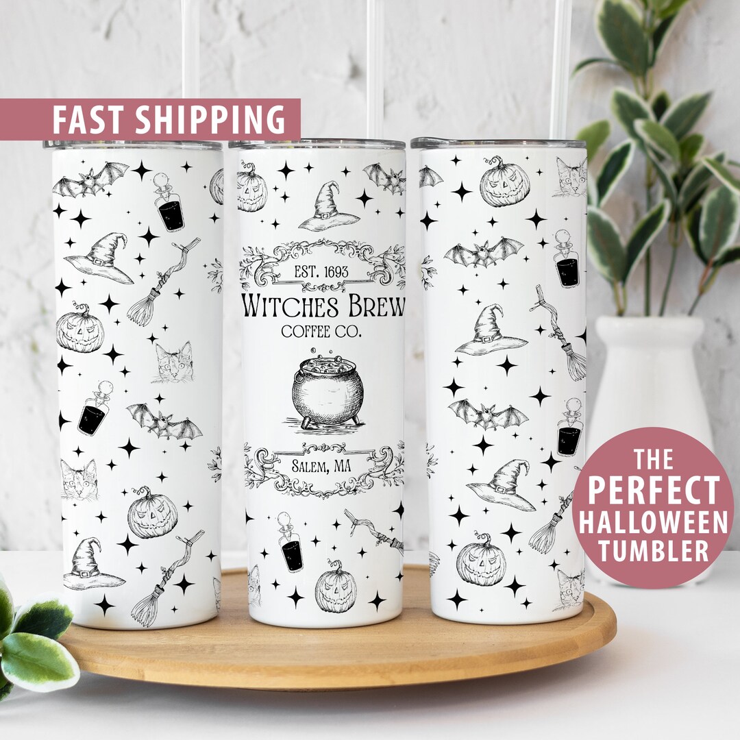 Witches Brew Tumbler for Halloween Skinny Tumbler With Lid Witchy Gift ...