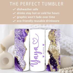 Personalized Yaya Tumbler Gift for Yaya Gift From Grandkids for Mothers ...