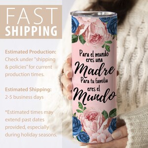 Madre Gift for Spanish Mom for Mothers Day Gift, Madre Tumbler, Regalo ...