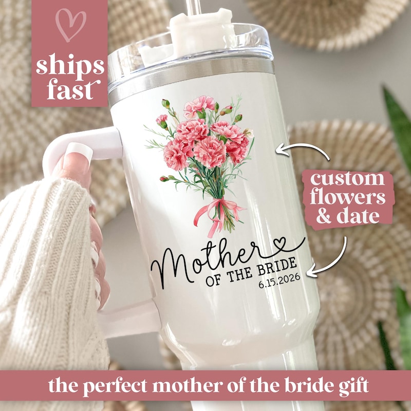 Floral Bride Tumbler Mug - Etsy