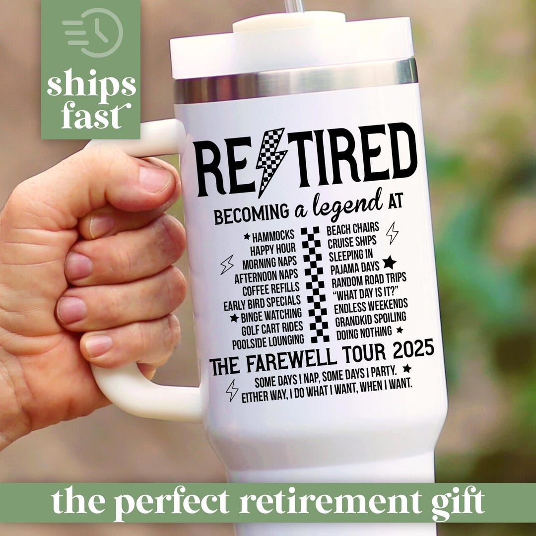 Funny Retirement Tumbler Personalized Retirement Tumbler 40 Oz ...