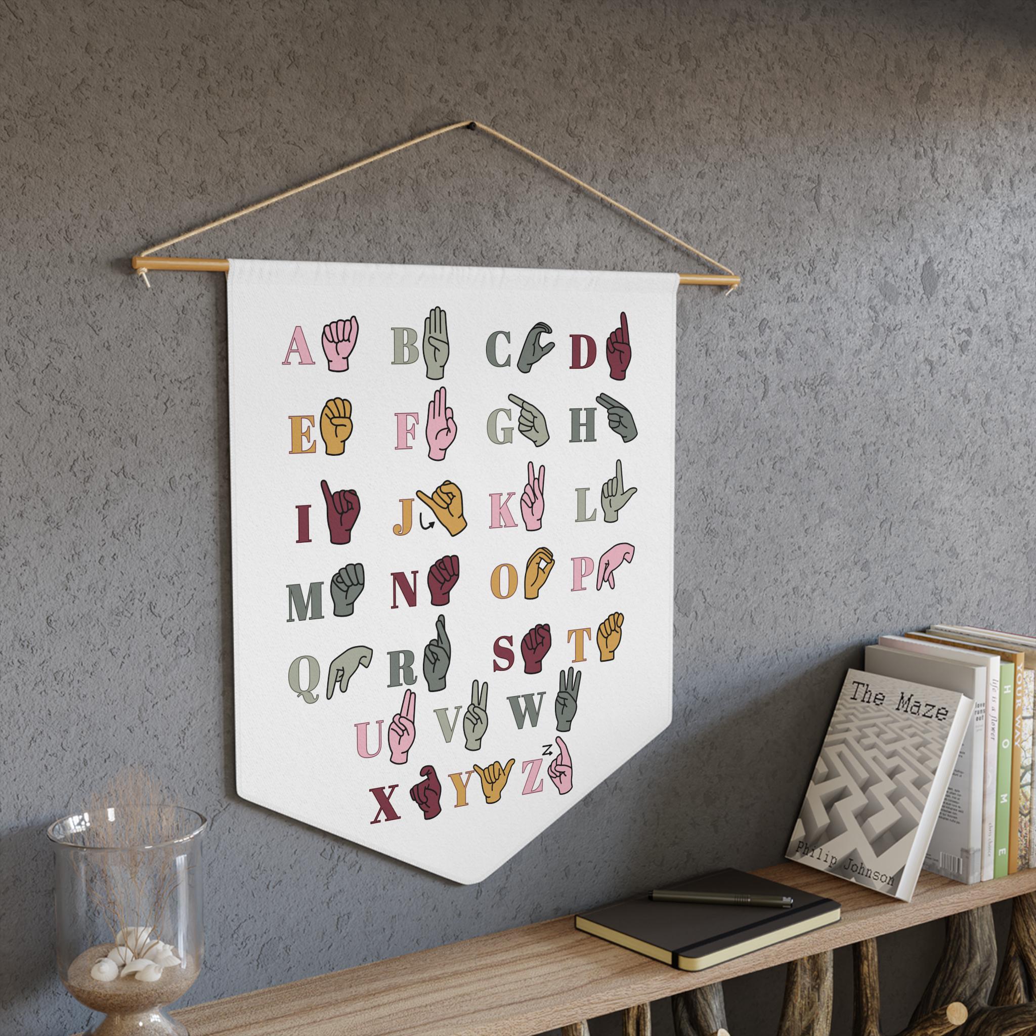 ASL Alphabet, ASL Classroom Decor, Sign Language Gift, ABC Wall Art. - Etsy
