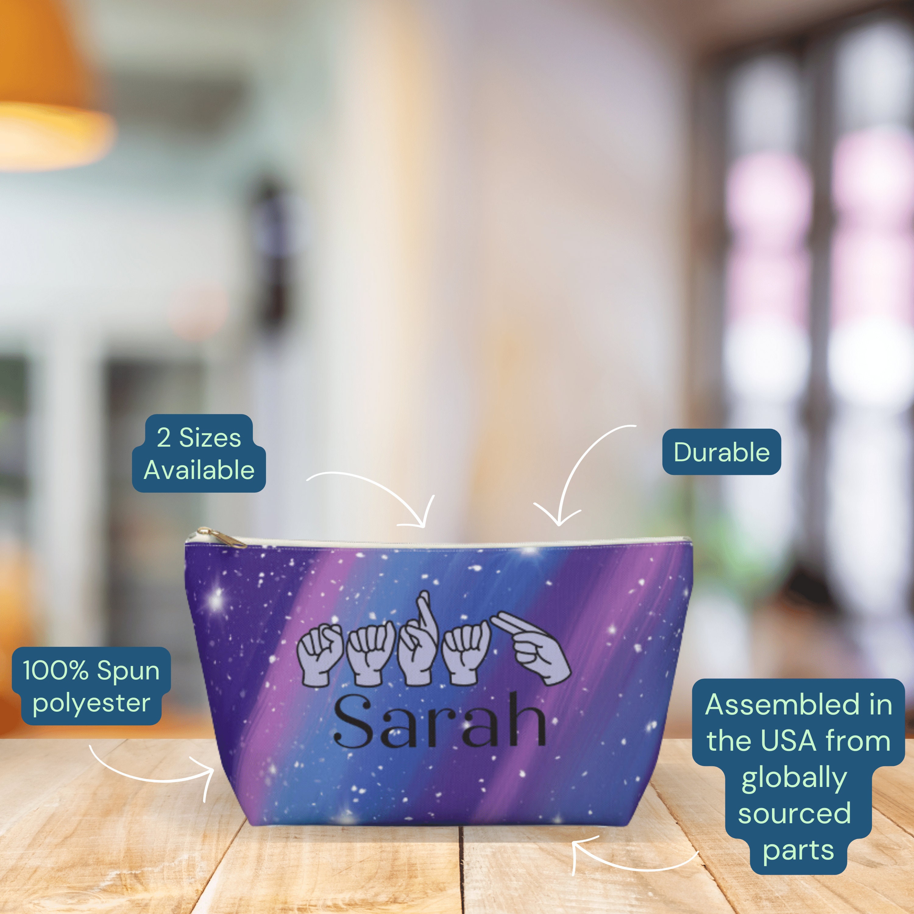 ASL Gift, ASL Cosmetic Bag, Sign Language Gifts, Interpreter Gifs, ASL ...