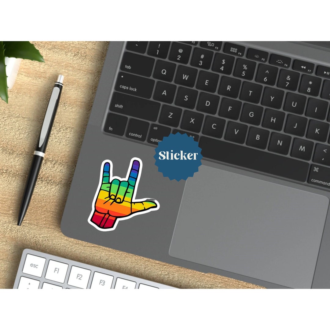 ASL Ily Sticker, ASL I Love You Sticker, ILY Sign Language Sticker, Die ...