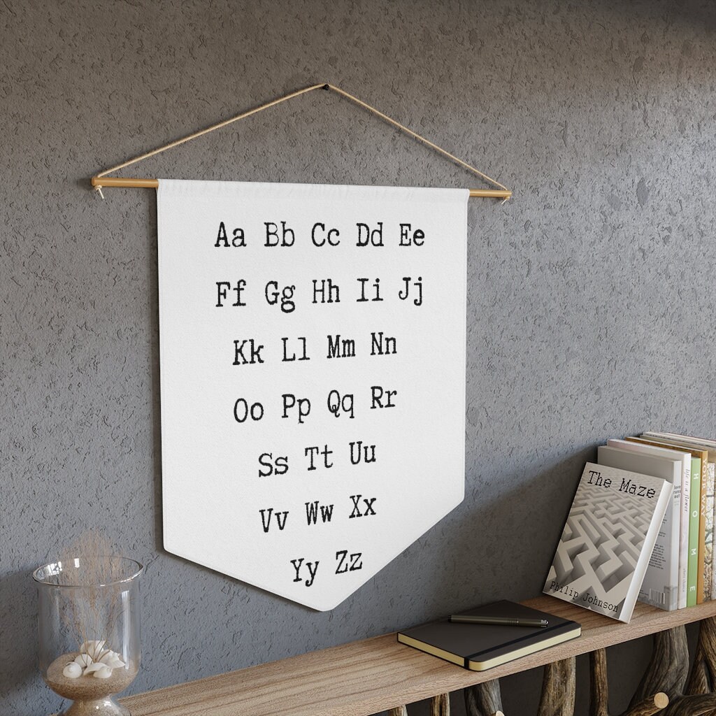 Alphabet Banner, School House Alphabet, Montessori Play Room Decor, ABC ...