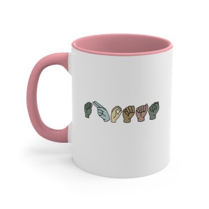ASL Mug, ASL Cup, Sign Language Gifts, Sign Language Name Coffee Mug ...