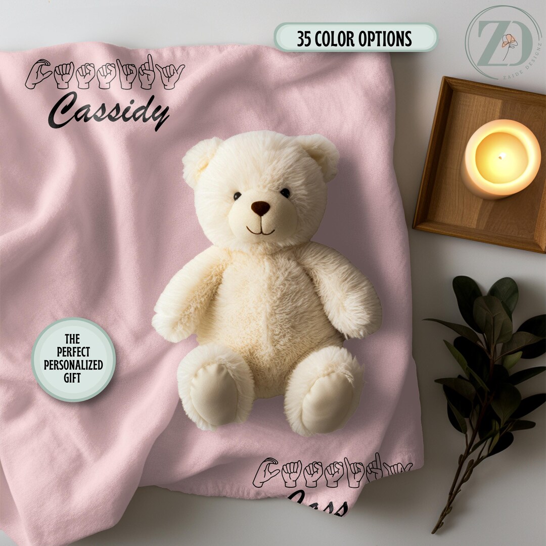 ASL Blankets, Personalized ASL Baby Throw, Deaf Culture Gift, Custom ...