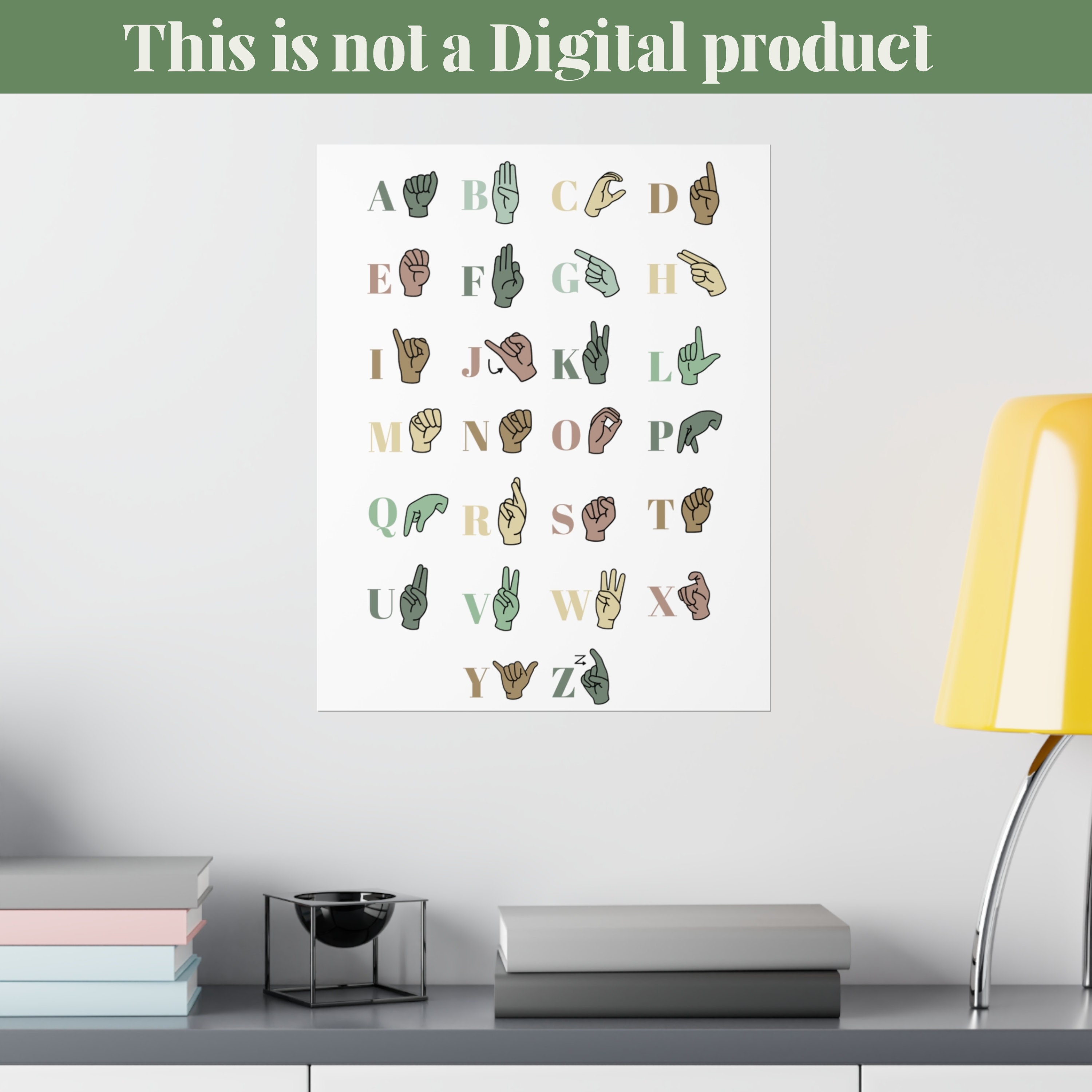 ASL Poster ASL Alphabet Poster ASL Wall Art Sign Language - Etsy Australia
