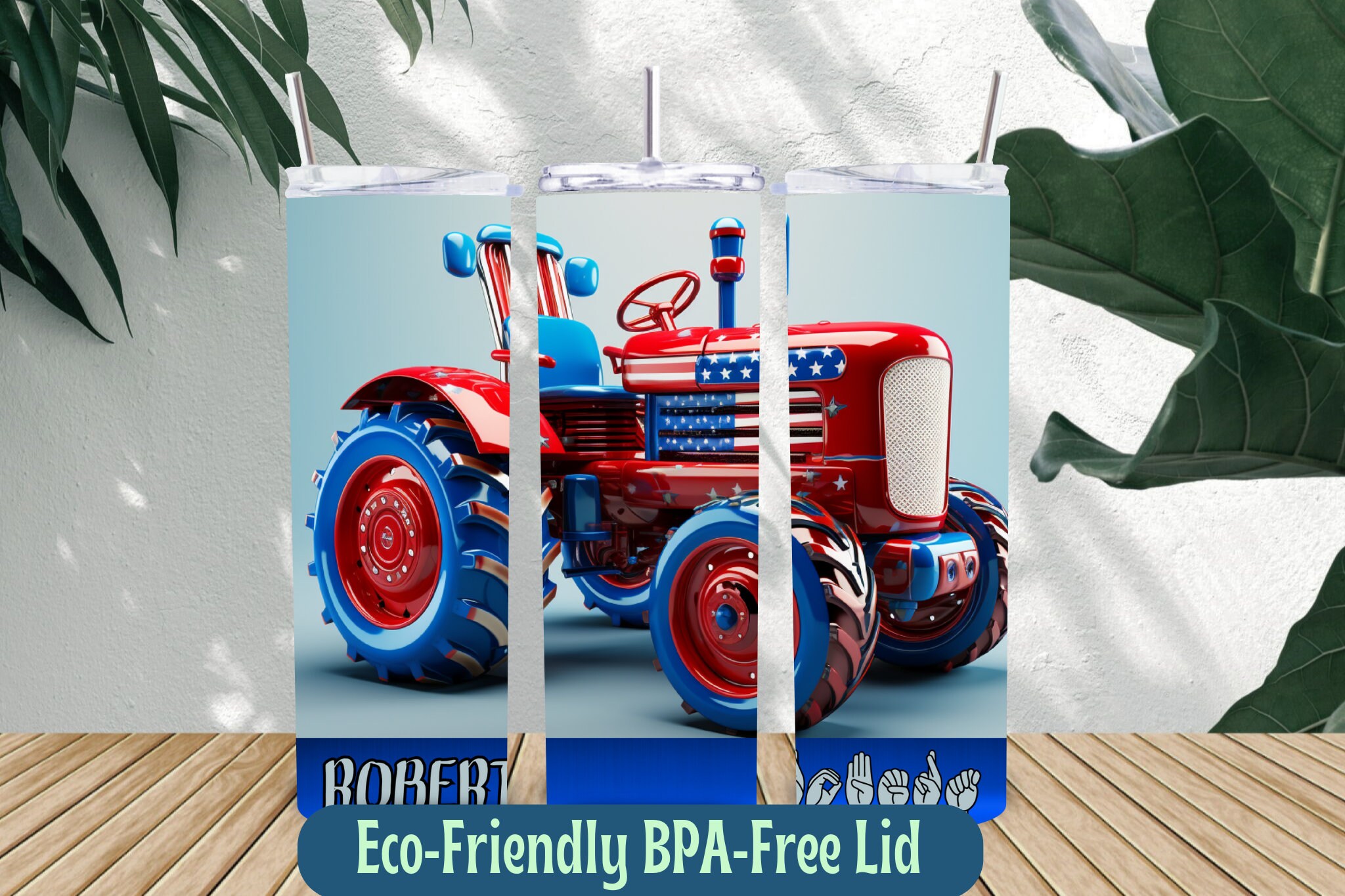 Tractor ASL Tumbler Sign Language Personalized 20oz Skinny - Etsy