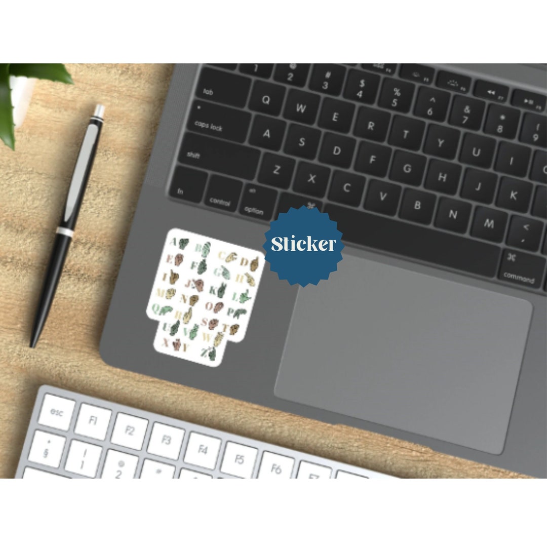 ASL Alphabet Stickers, ASL Learning Die-cut Stickers, Sign Language ...