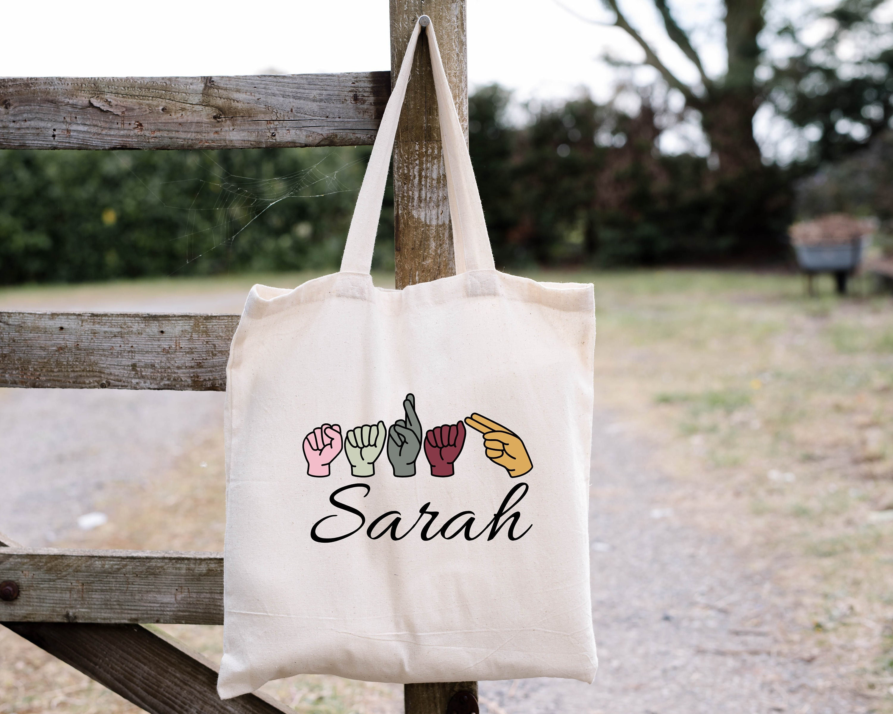 ASL Tote Bag ASL Gift ASL Teacher American Sign Language - Etsy