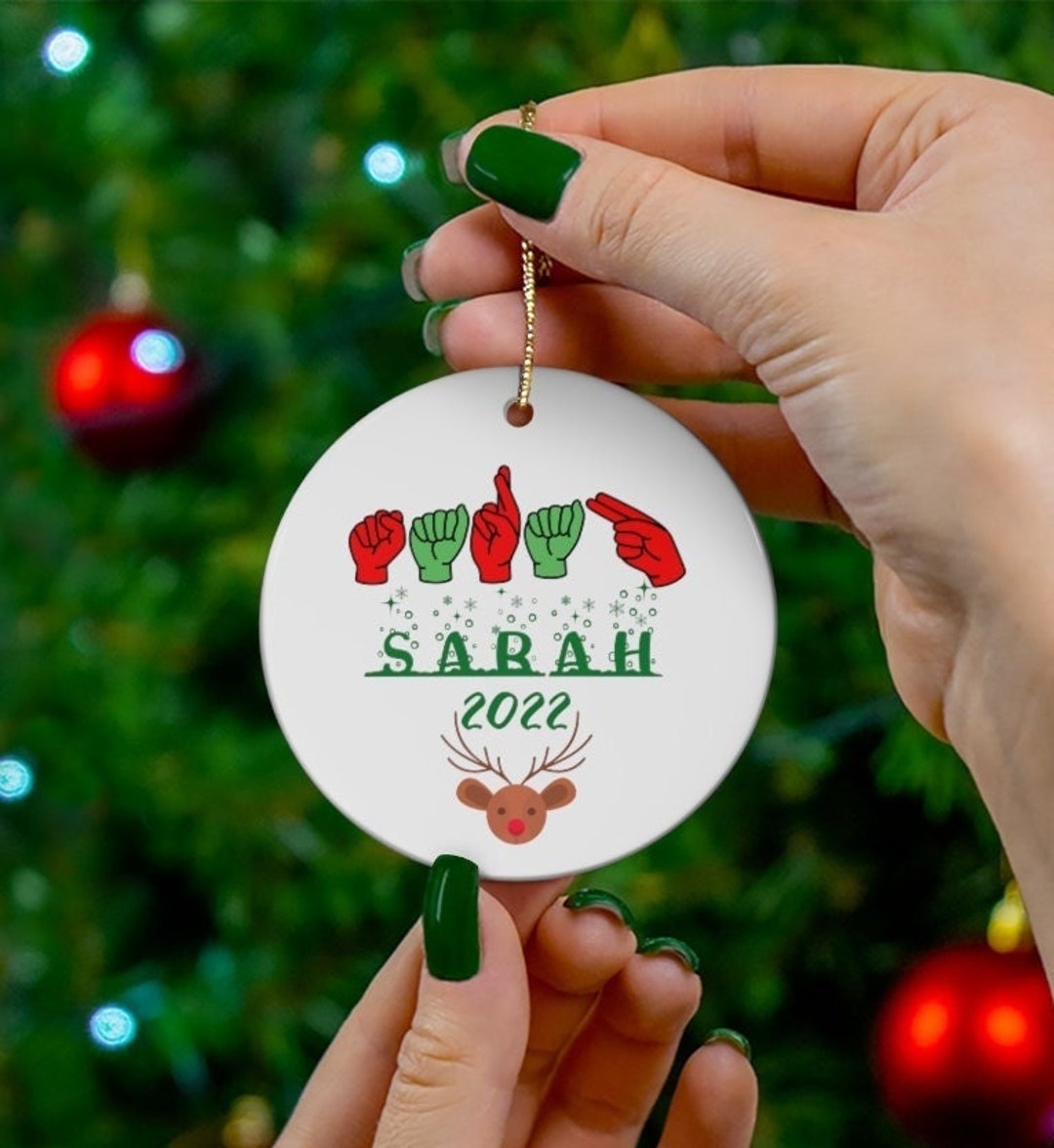 ASL Name, Christmas ASL, Personalized Christmas Ornament, Custom ...