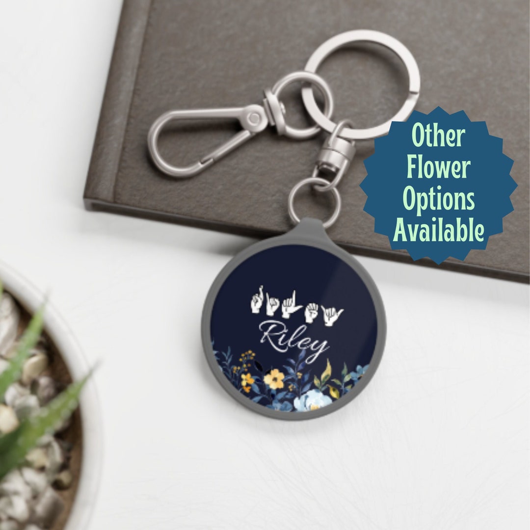 ASL Name Keychain, Sign Language Keychain Gift, ASL Classroom Gifts ...
