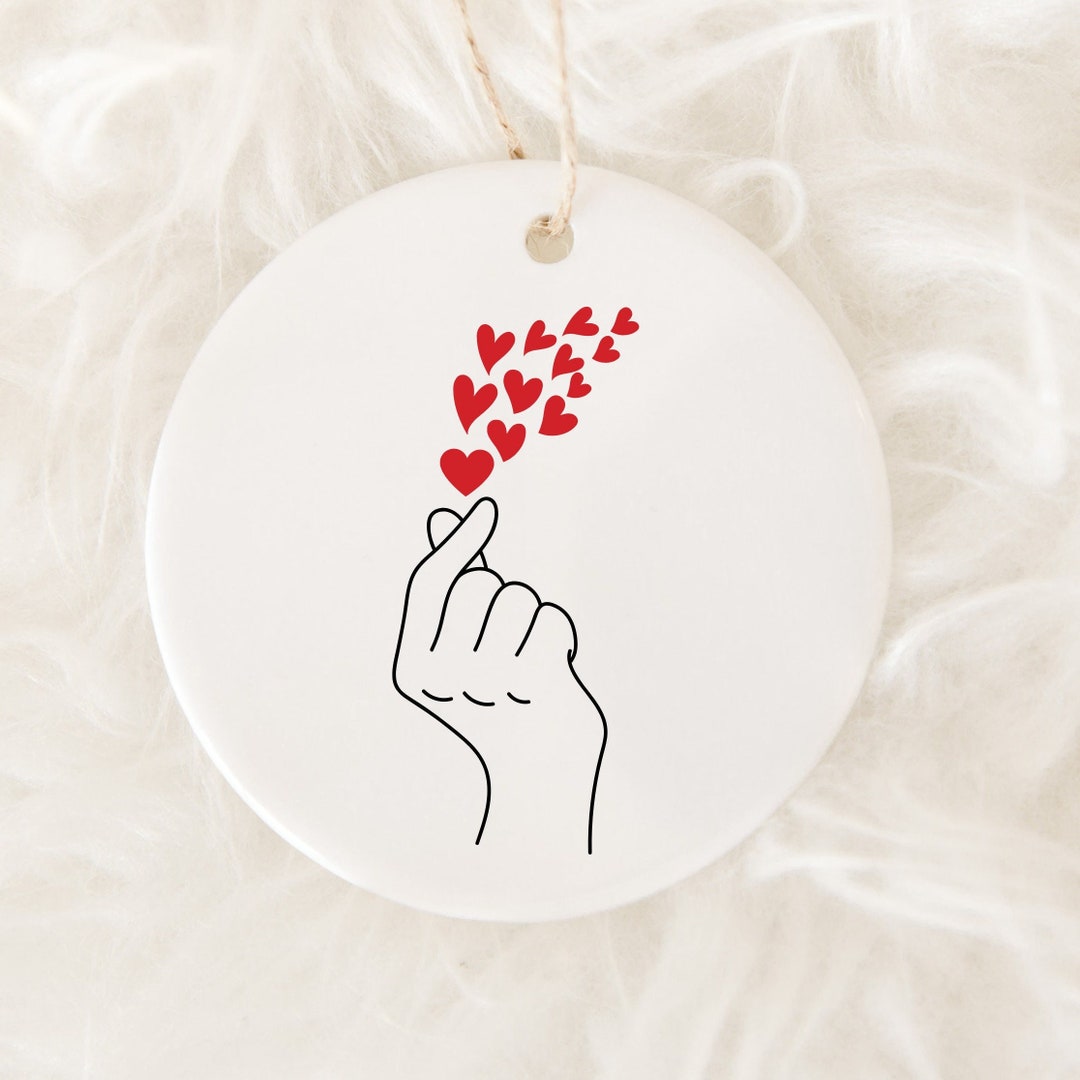 Finger Heart Snap Fingers Ornament Korean Finger Heart - Etsy