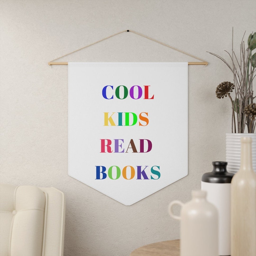 Cool Kids Read Books Classroom Banner, Montessori Wall Decor, Kids Wall ...